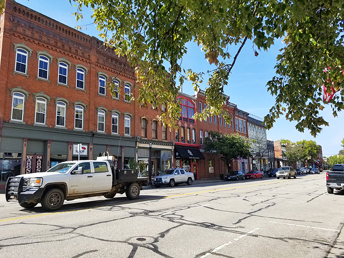 Front Street's lineup of storefronts offers a masterclass in "they don't make 'em like they used to" architectural splendor.