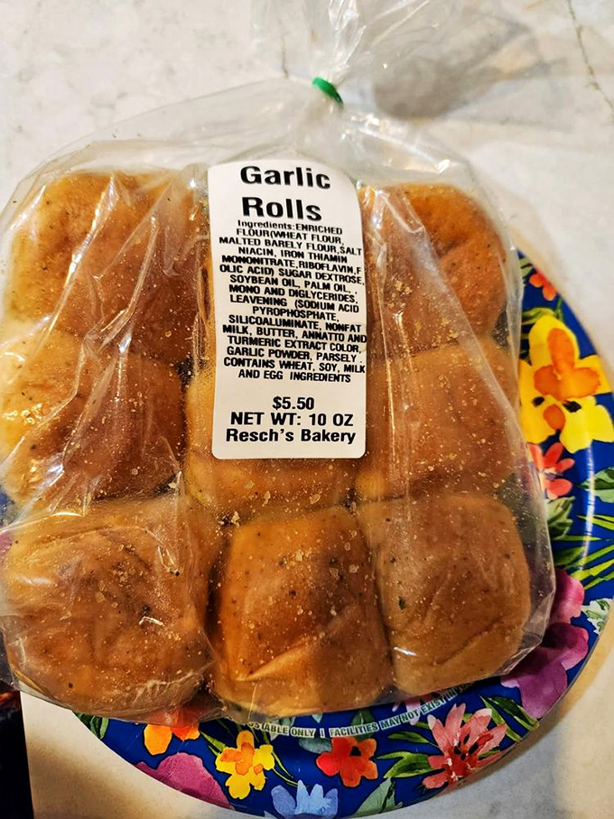 Garlic rolls packaged with care&mdash;proof that not everything delicious from a bakery needs to be sweet to be irresistible.