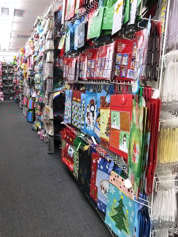 Gift bags and wrapping supplies for every occasion, because nothing says "I planned ahead" like not using newspaper as gift wrap.