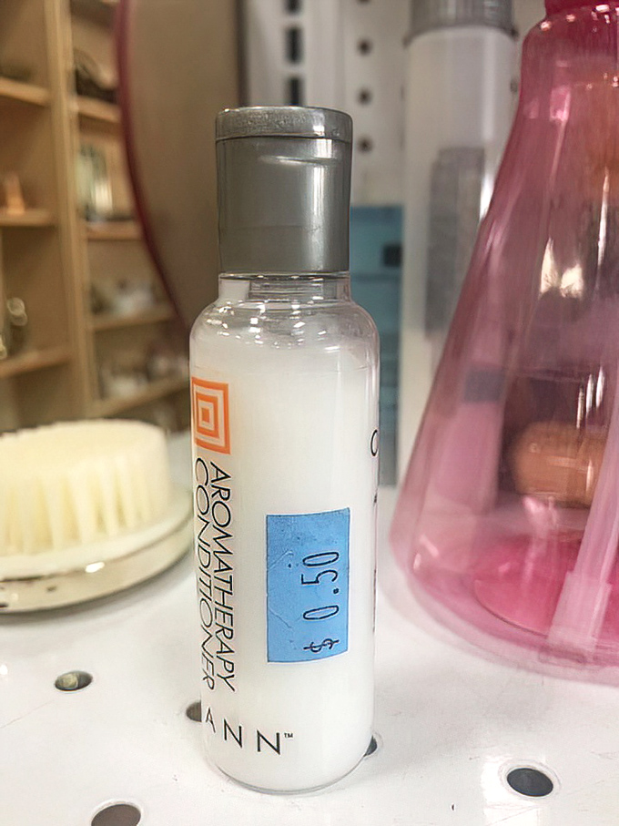 Even luxury toiletries find their way here. Someone's hotel splurge becomes your bathroom upgrade for pocket change.