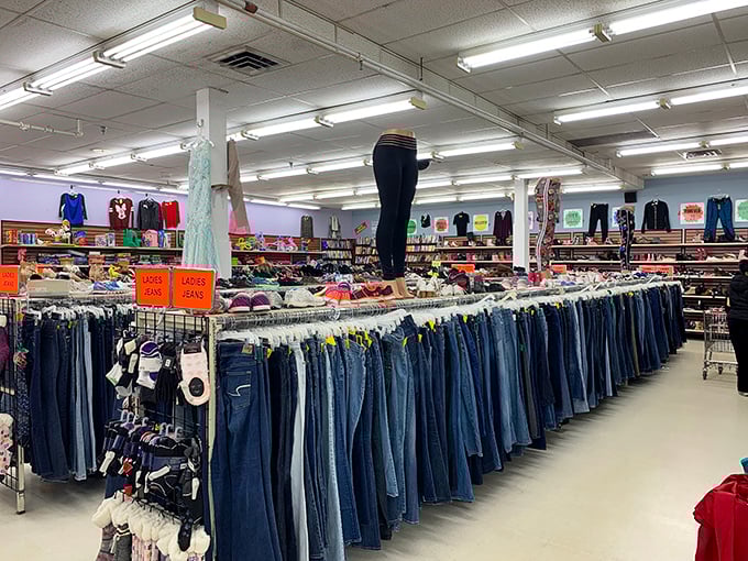 Denim as far as the eye can see. If these jeans could talk, they'd tell tales spanning from first dates to home renovations and everything in between.