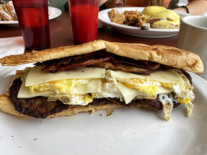 The breakfast sandwich equivalent of a college textbook&mdash;layers upon layers of knowledge, with eggs and cheese as the binding.