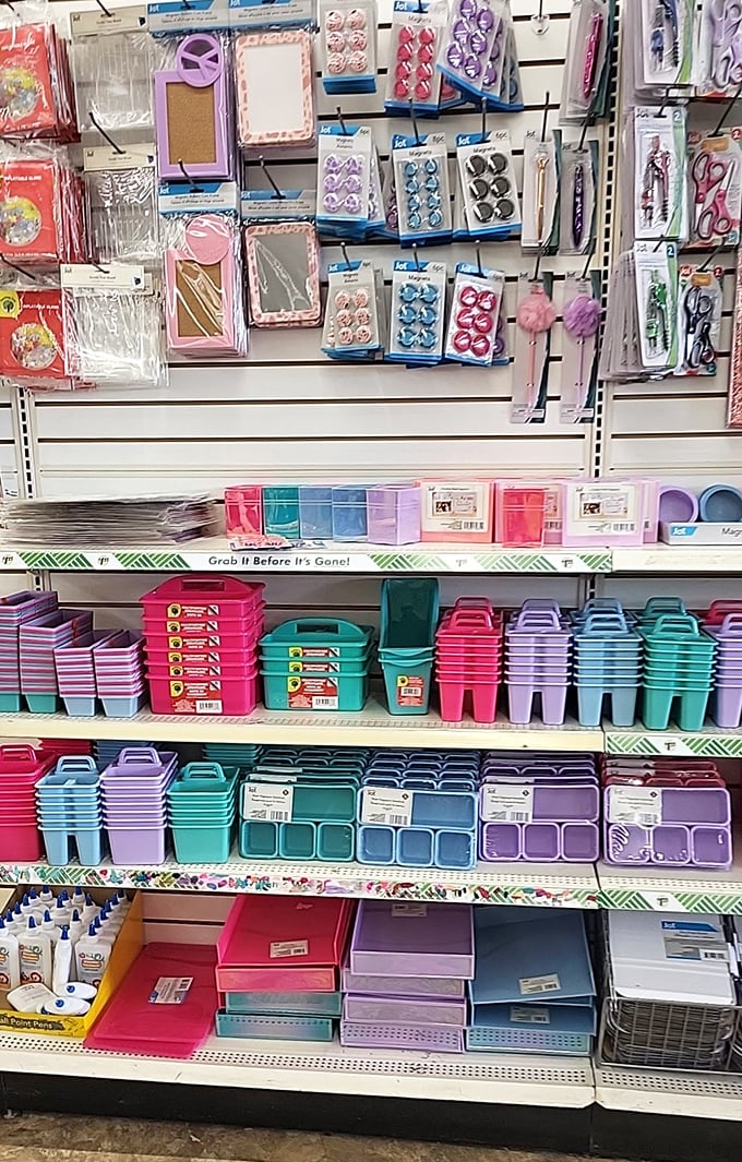 A rainbow of organizational containers promising the Marie Kondo life you've always dreamed about. This time it'll stick, right?