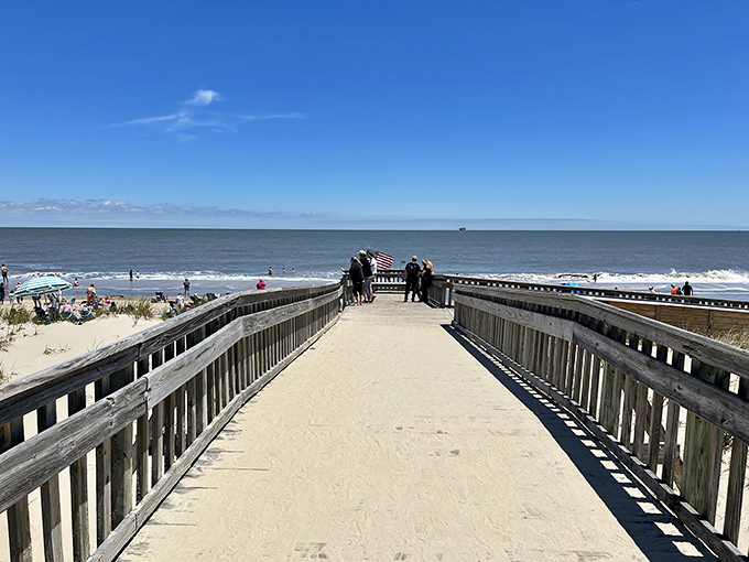The boardwalk to bliss. Where every step brings you closer to that perfect meeting of sand, sea, and endless horizon.