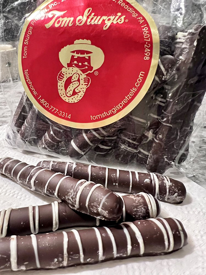 Chocolate-dipped pretzel sticks&mdash;where Pennsylvania tradition meets dessert indulgence. The perfect sweet-salty romance in every bite.