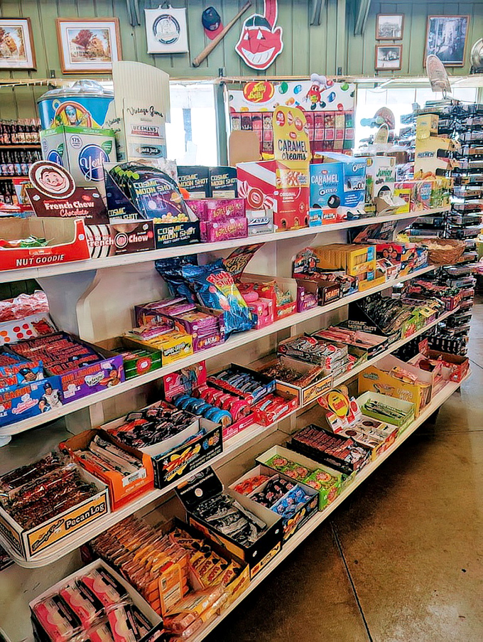 Nostalgic candy paradise where every shelf whispers, "Remember me?" Even dental hygienists would struggle to resist this technicolor sugar museum.