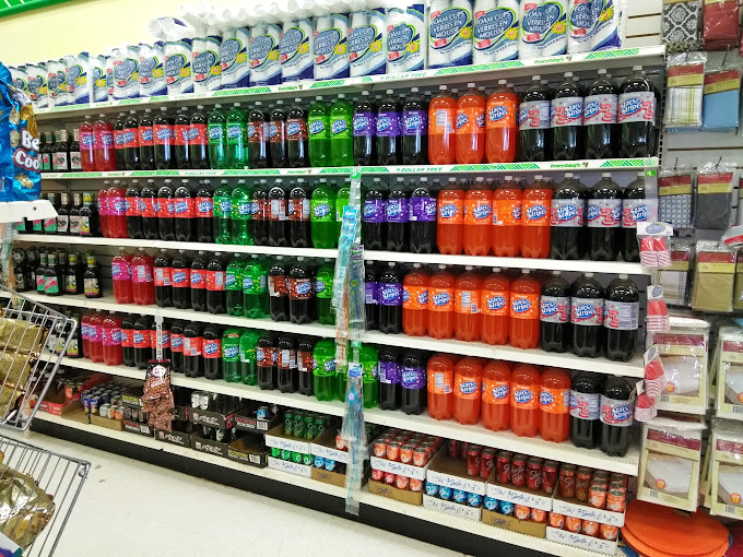 The rainbow of sodas and drinks offers hydration options that satisfy both your thirst and your inner child's color preferences.