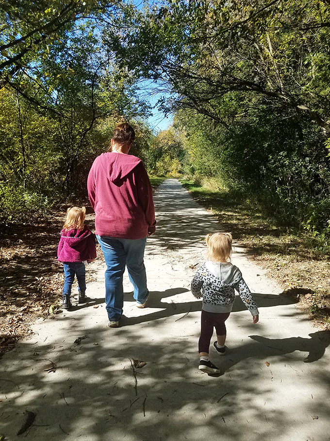 Nature trails provide free entertainment and exercise, where three generations can walk together without anyone checking their step-count or their bank account.