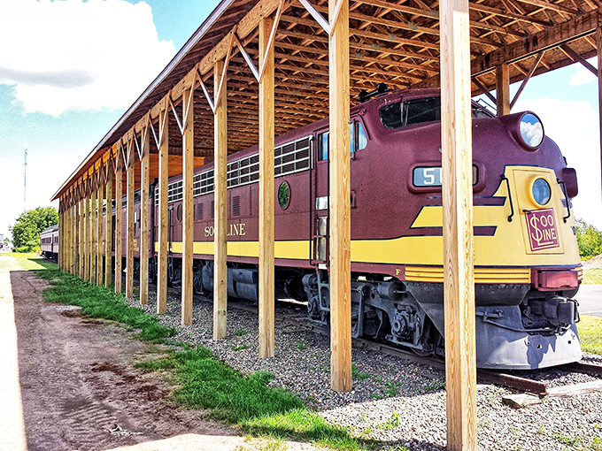This vintage Soo Line locomotive isn't just preserved&mdash;it's honored, a magnificent beast of steel and steam now resting after decades of connecting Wisconsin to the world.