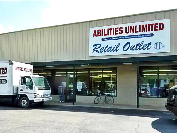 Abilities Unlimited's no-frills exterior belies the wonderland of secondhand treasures waiting inside.