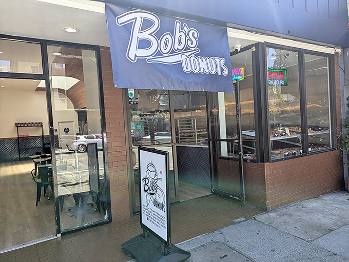 Bob's blue banner promises simple pleasures done right &ndash; where "Eat More Hole Foods" isn't just clever wordplay, it's a lifestyle.