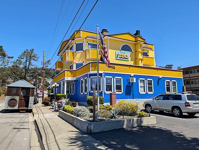 Breakwater's bright coastal colors match the bold flavors waiting inside this seaside BBQ gem.