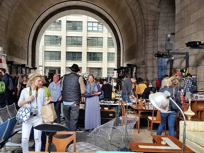 Brooklyn's open-air museum of cool. Where vintage clothing hangs like art and every purchase comes with its own mysterious backstory.