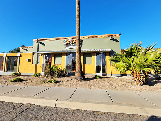 Buffalo Exchange's vibrant exterior is as colorful as the fashion-forward finds waiting to be discovered inside.