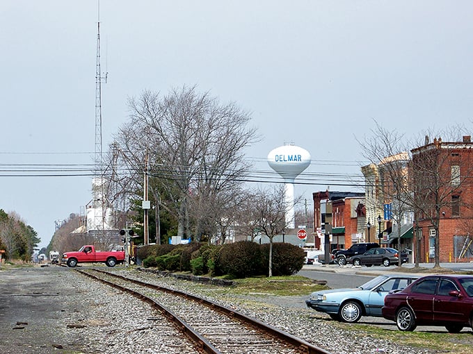 Delmar's modest Main Street hides an immodest secret &ndash; it's one of Delaware's most affordable spots. The water tower stands tall like its savings potential!