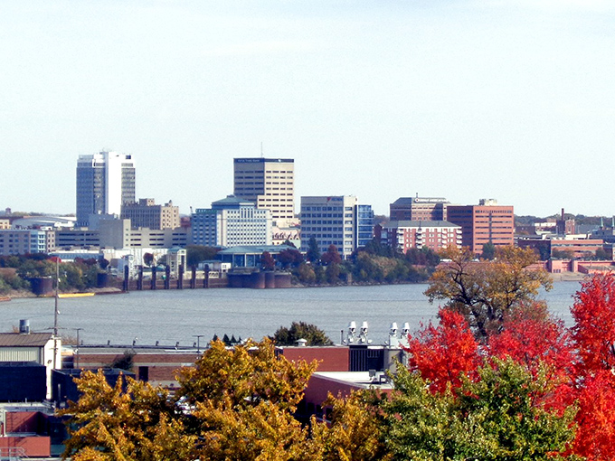 Evansville's classic courthouse dome catches the light, watching over a river city where housing costs flow gently like the Ohio.