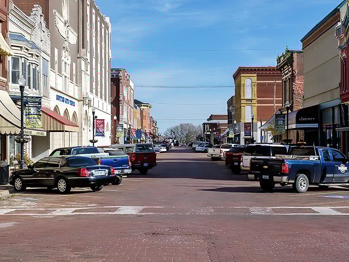 Fort Scott's brick streets and historic buildings create a living museum where modern healthcare meets 19th-century charm.