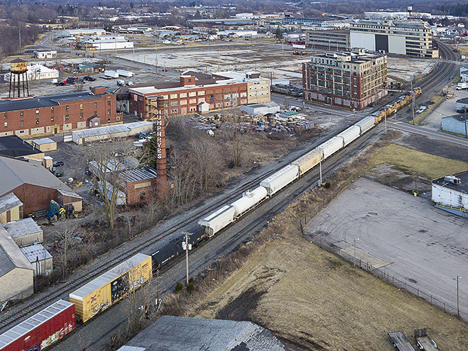 Mansfield's skyline rises like a phoenix from rubber city ashes, proving reinvention never goes out of style.