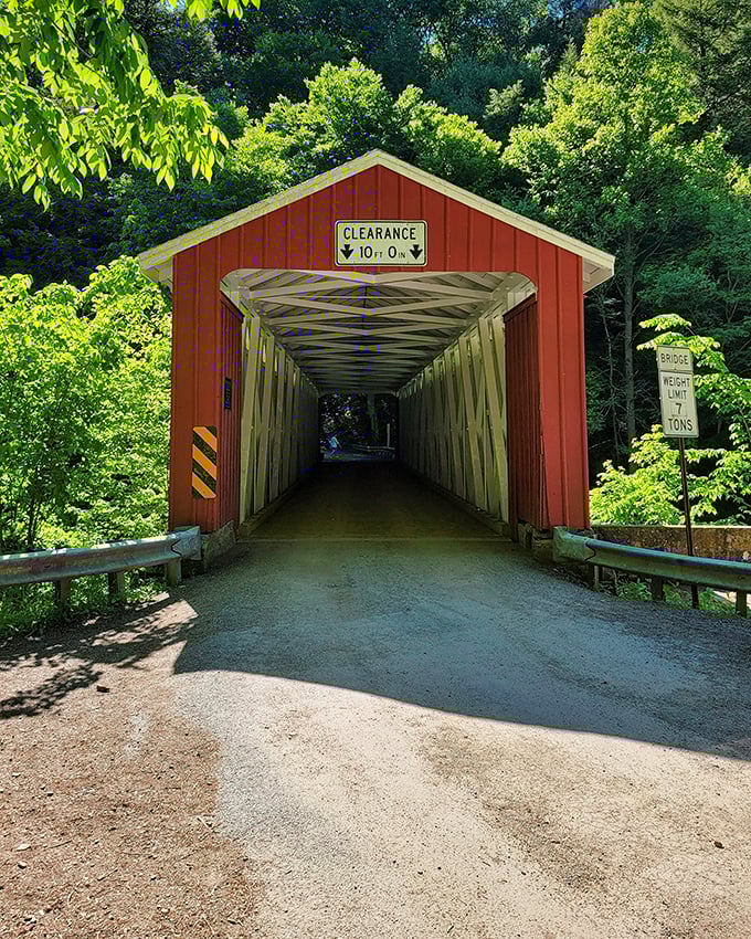 McConnells Mill's covered bridge - the architectural equivalent of comfort food in a world of fast food design.