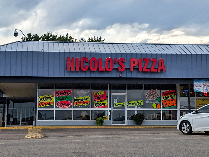 Nicolo's colorful window signs are like a roadmap to Chicago-style heaven, no GPS required.