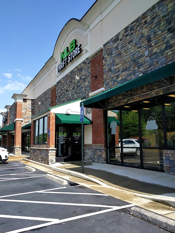 No Longer Bound's stone facade hints at the solid values behind this thrift operation. Shopping with purpose never looked so good!