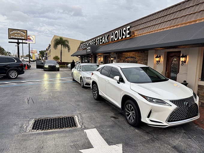 Okeechobee Steakhouse's stone facade stands as solid as its reputation - Florida's oldest steakhouse still knows best.