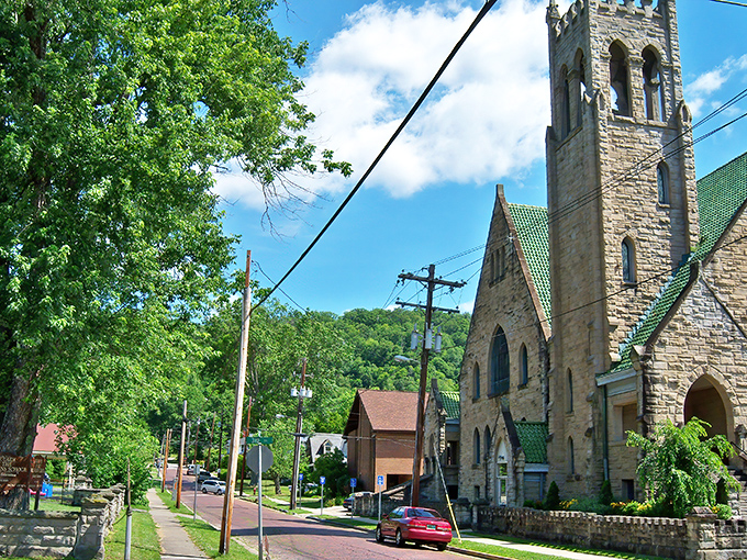 This stunning stone church in Paintsville stands as a testament to the town's rich history and strong sense of community.