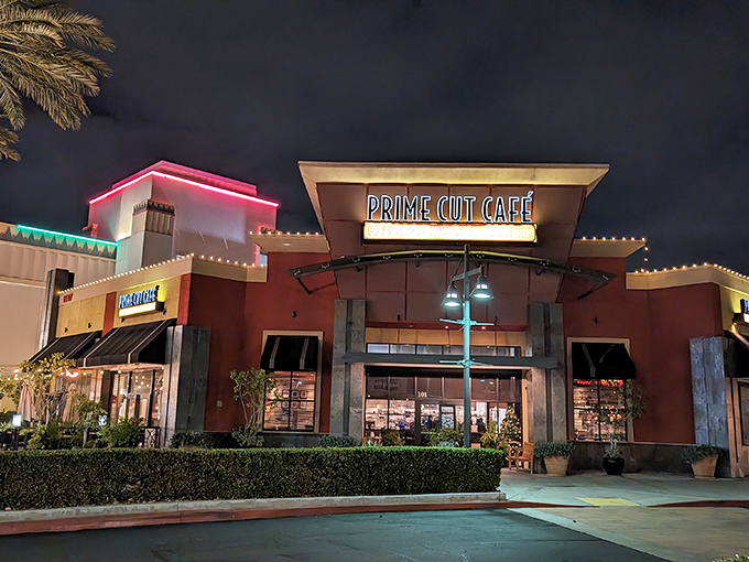Prime Cut Caf&eacute;'s modern exterior glows with promise &ndash; proof that "no-frills" doesn't mean "no style."