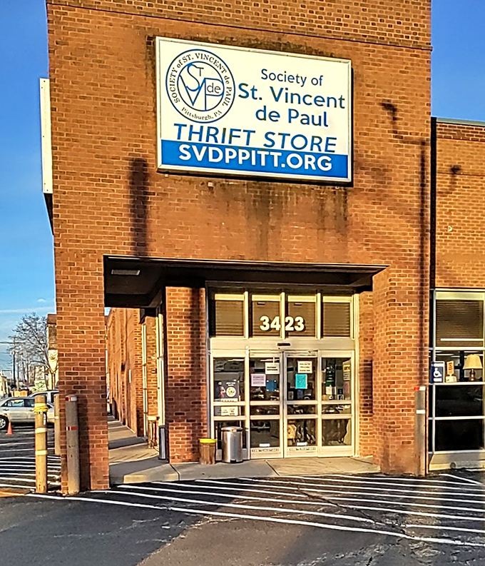 Brick and mortar meets heart and soul. This unassuming exterior hides a wonderland of secondhand treasures.