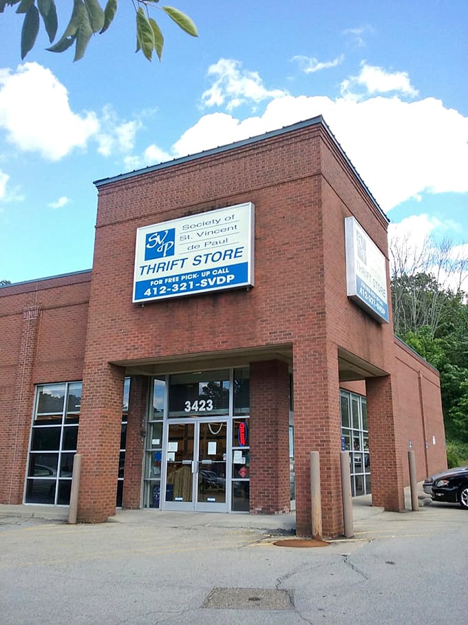 Behind this brick fa&ccedil;ade, St. Vincent de Paul houses treasures that would make retail shoppers question their life choices.