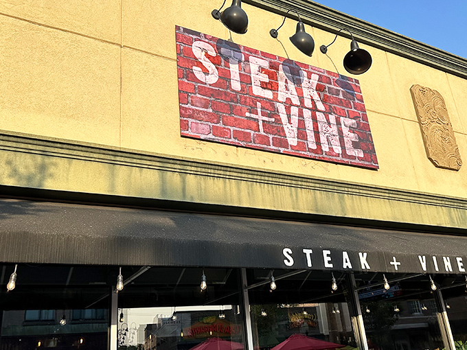 Steak+Vine's simple brick facade in downtown La Grange hides a modern take on the classic American steakhouse experience.