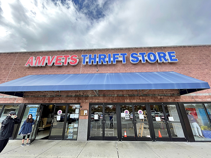 More than just great deals! AMVETS' welcoming entrance leads to a world of secondhand treasures that help those who served.