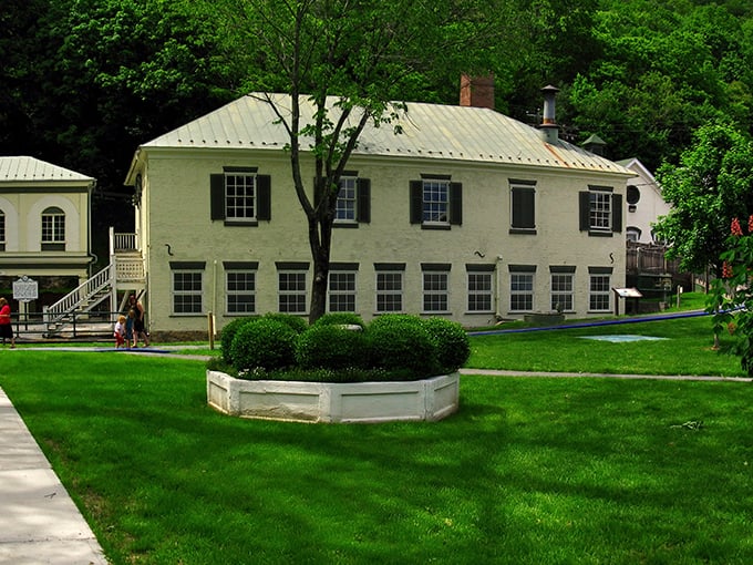 Historic buildings in Berkeley Springs house local businesses where your Social Security dollars stretch like taffy. 