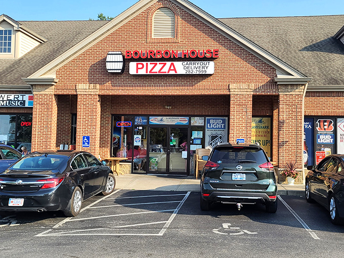 Humble brick exterior by day, beacon of pizza hope by night. Florence's favorite for good reason.