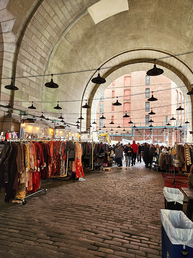 Urban treasure hunting with a view. Brooklyn Flea transforms ordinary streets into extraordinary marketplaces framed by the city's iconic architecture.