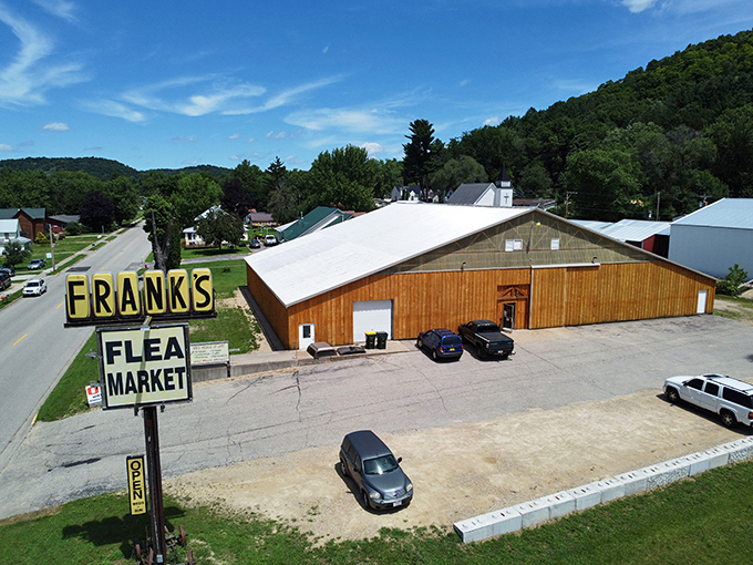 The outdoor extension of Crazy Frank's empire proves that sometimes the best treasures are found under open skies.