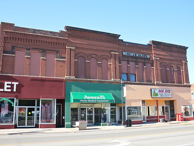 Estherville's main street offers a glimpse into Iowa's architectural heritage. Each building tells a story more interesting than cable TV!