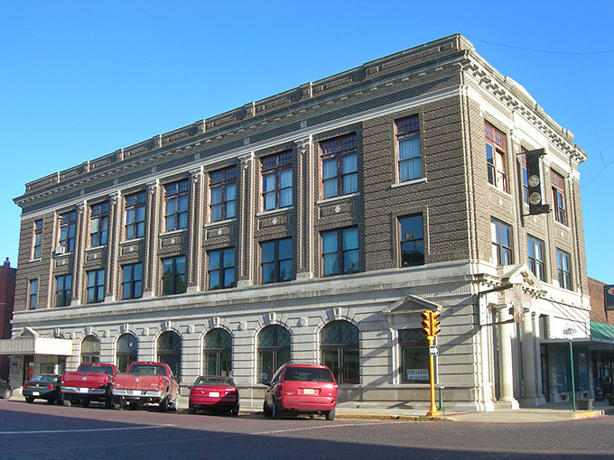 The historic Fitzgerald Hotel in Falls City stands as a grand reminder of the town's prosperous past. If only we could time travel!