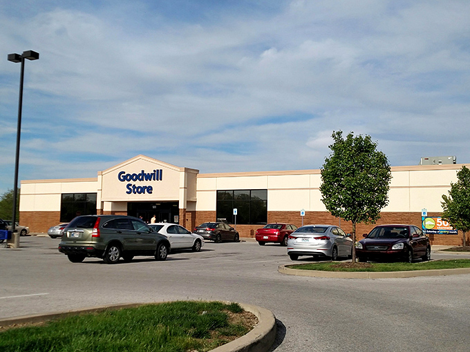 Where one person's "I'm done with this" becomes another's "I've been looking everywhere for this!" Goodwill's welcoming storefront promises treasures inside.