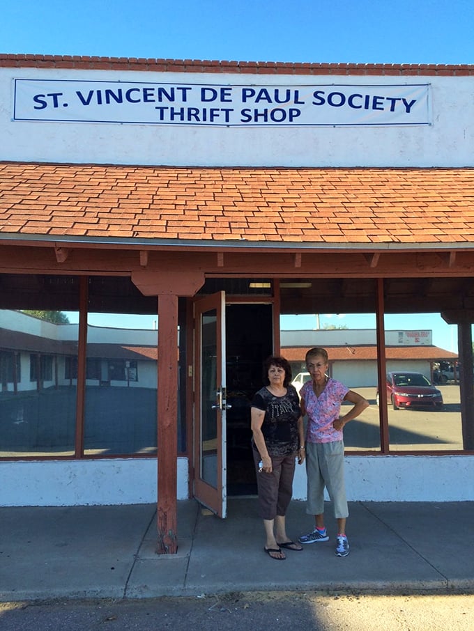 Inside this modest Las Cruces thrift store, the cultural tapestry of the borderlands unfolds in every carefully arranged display.