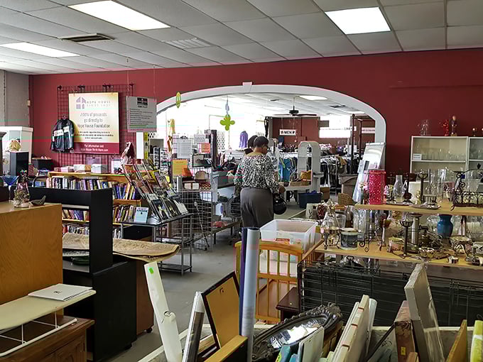 This charming brick storefront houses treasures of a different kind &ndash; caffeine to power your thrift store marathon.