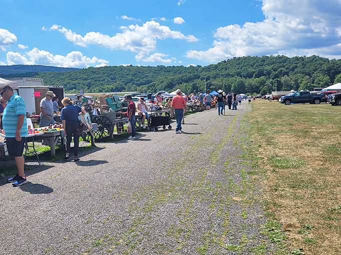The mountain views at Leighty's provide a majestic backdrop for treasure hunting, making even browsing feel like a scenic adventure.