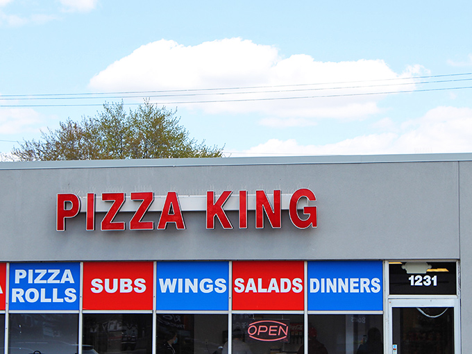 No fancy frills needed when your pizza earns you the right to call yourself "King."