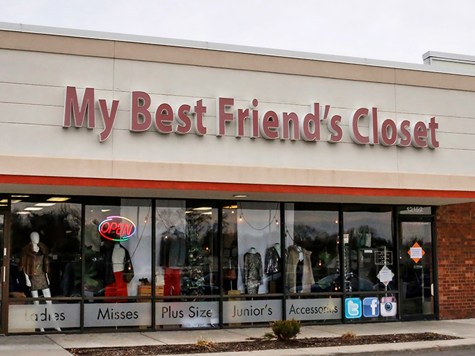 Fashion-forward mannequins in the windows hint at the style treasures waiting inside this Shawnee gem.