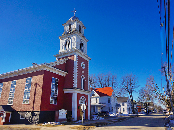 This peaceful downtown scene captures the essence of border-town life, where international neighbors become lifelong friends.