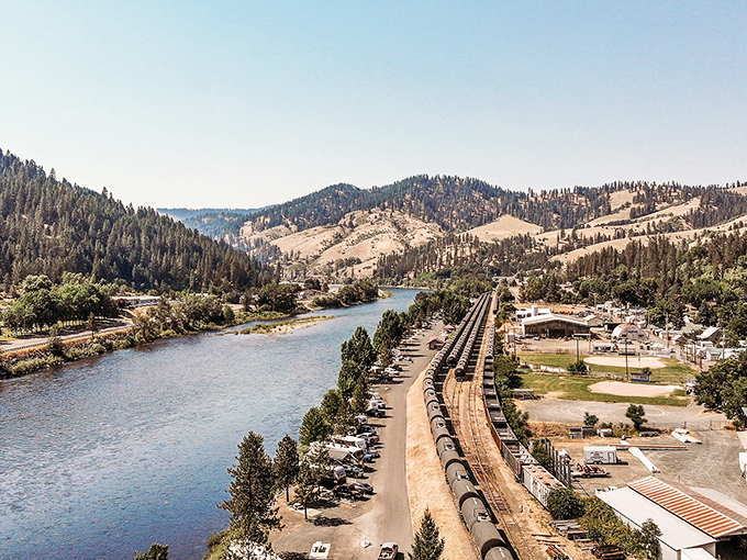The mighty Clearwater River flows past Orofino, offering world-class fishing just steps from affordable homes.