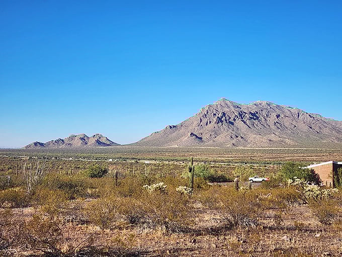 Picacho's distinctive silhouette stands sentinel over the Sonoran Desert like nature's own monument.