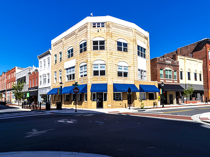 Sunshine bathes Salisbury's charming downtown, highlighting the affordable Eastern Shore lifestyle that makes retirement dollars go further.
