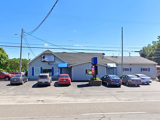 Blue shutters and a simple sign mark the spot where steak dreams come true without fancy frills or wallet-emptying prices.