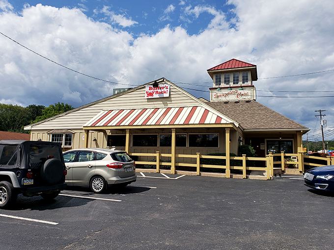Smuggler's Cove's multi-level deck creates the perfect setting for mountain air and maritime fare.